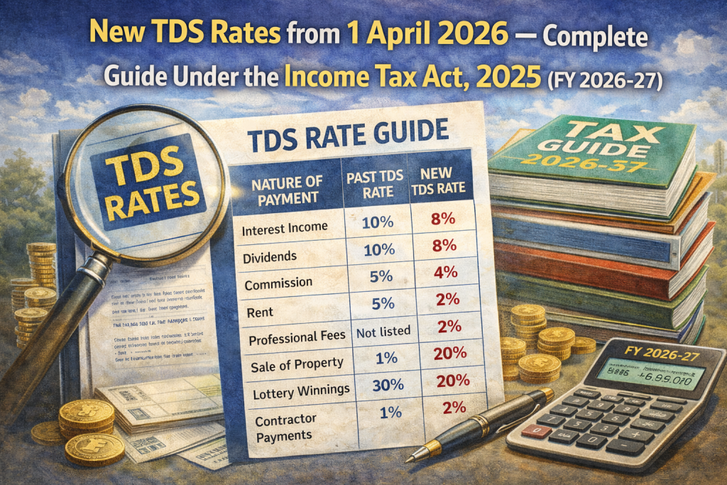 New TDS Rates FY 2026-27 Under Income Tax Act 2025