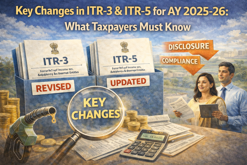 Key Changes in ITR-3 & ITR-5 for AY 2025-26: What Taxpayers Must Know ...